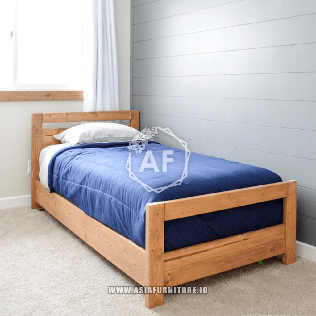 Tempat Tidur Single Minimalis Jati Terbaru - Asia Furniture Living