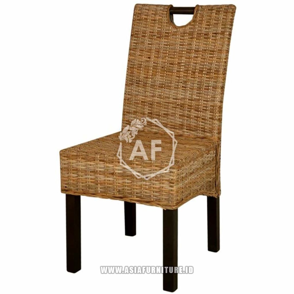 Kursi Cafe Minimalis Rotan Kayu - Asia Furniture Living